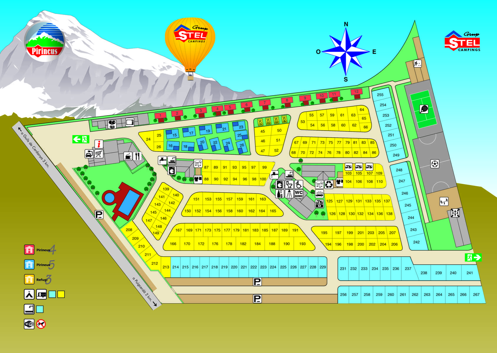 Map of Camping Stel Pirineus